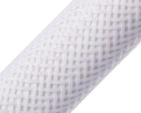 China White PET Expandable Braided Cable Sleeving 100mm for Vacuum Cleaner Hose Protection for sale