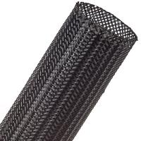 China Black UL VW-1 Expandable Nylon Braided Sleeving 3-100mm Abrasion Resistant Cable Sleeve for sale