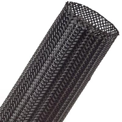 China Black UL VW-1 Expandable Nylon Braided Sleeving 3-100mm Abrasion Resistant Cable Sleeve for sale