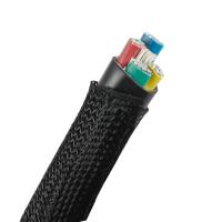 China 6mm-50mm PET Self Closing Cable Sleeve Wrapping Split Braided For Protection for sale