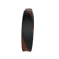 China Flame Retardant PET Expandable Braided Sleeving 1 inch 100 Feet Black UL VW-1 for sale