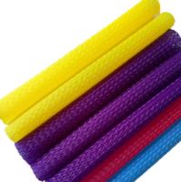 China Flame Retardant PET Braided Cable Sleeve 1/4 to 3 inch Flexible Wire Sheathing for Electronics for sale