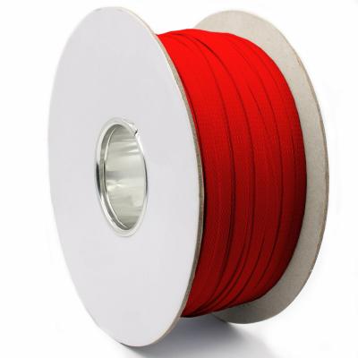China Red PET Expandable Wire Mesh Sleeve 1/4 to 3 Inch Cable Protection UL VW-1 for sale