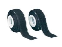 China Heavy Duty Black Velcro Sticky Back Tape Roll VW-1 Hook and Loop Tape Custom Size for sale
