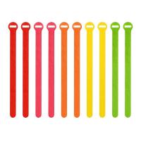 China 100% Nylon Reusable Cable Ties Multi Purpose Adjustable Velcro Cable Management Ties for sale