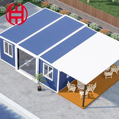China Customized Color Steel Expandable Container House 2 Bedroom 1 Living Room 1 Bathroom for sale