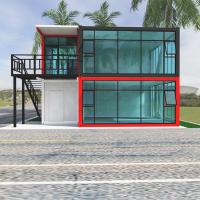 China 20ft 40ft Apartment Shipping Container House Bar Coffee Shop Store with Online Support for sale