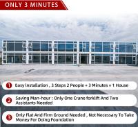 China 40ft High Cube Steel Modular Homes Insulated Prefab Shipping Container Homes with 5 Rooms for sale