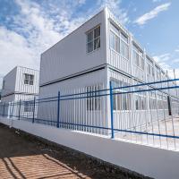 China Prefab Home Glass Wall Parts Office with Detachable Container Steel and Affordable for sale