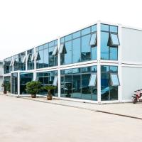 China Prefab Home Glass Wall Parts Office with Detachable Container Steel and Affordable for sale