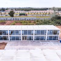 China Prefab Home Glass Wall Parts Office with Detachable Container Steel and Affordable for sale