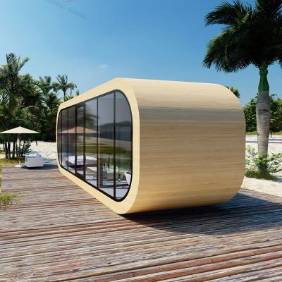 China Customized Color Apple Cabin Prefab Granny Flat RV Capsule House for Office in Australia for sale