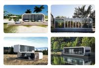 China Customized Color Apple Cabin Prefab Granny Flat RV Capsule House for Office in Australia for sale