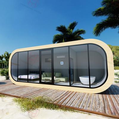 China Luxury Eco Space Capsule Prefab Container Home 2 Bedroom Tiny House Office Pod Mini Apple Cabin Casa Capsula for sale