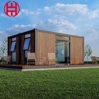 China 20 ft Modular Wooden Log Cabin Prefab Container Office Customizable Color Options for sale