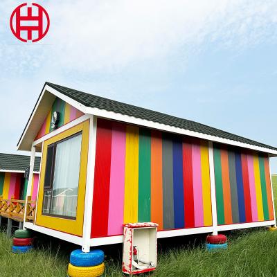 China Customized Color Mobile Modular Small Prefabricated House Home Log Cabin for sale