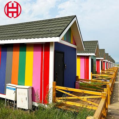 China Customized Color Small Tiny Home Prefab Luxury Villa House for 3 2 Bedroom for sale