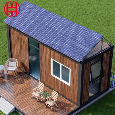 China Steel Modular Portable Container Bar Coffee Shop House Homes 20ft with Solar Panels for sale
