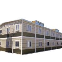 China Multifunctional Prefabricated Wooden Duplex Container House with Detachable Design for sale