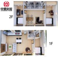 China 2 Story Luxury Villa Modular Prefabricated Home with Kitchen Bathroom and 3 Bedrooms for sale