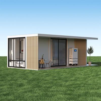 China Deluxe Single Room Detachable Small Homes Prefab Office Container House with Solar Panel for sale
