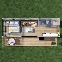 China Designs Steel and Wooden Prefab Houses Full Content Prefab House with Solar Panel for sale