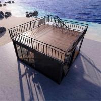 China 40FT Hurricane Proof Modular Home Glass Wall Terrace Prefab House for Steel Apartment for sale