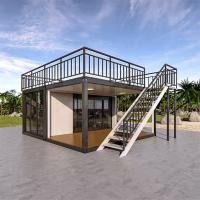 China Home Luxury Villa Steel And Wooden Prefab Houses With Updated Designs for sale