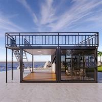 China Home Luxury Villa Steel And Wooden Prefab Houses With Updated Designs for sale