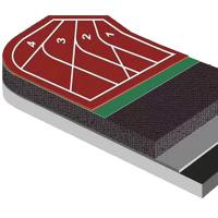 China All Plastic Synthetic Track Material Self Textured Plastic Running Track for sale