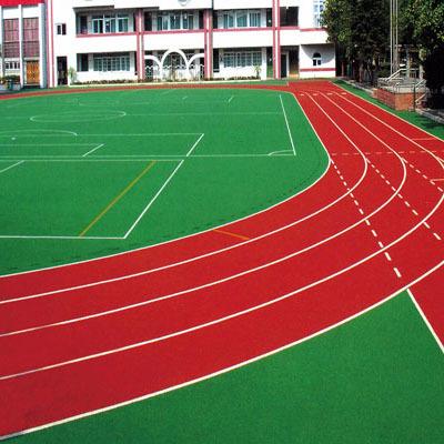 China Durable Weather Resistant Sports Flooring Materials for Hybrid Plastic Running Track with Full PU Bottom Layer Composition for sale