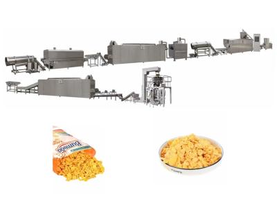 China Corn Flakes Production Line 100-200kg/H Twin Screw Extruder Snacks Food Making Machine for sale