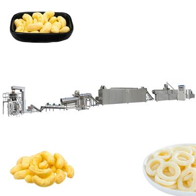 China Industrial Twin Screw Corn Puff Extruder 100-500kg/h Snack Production Line for sale