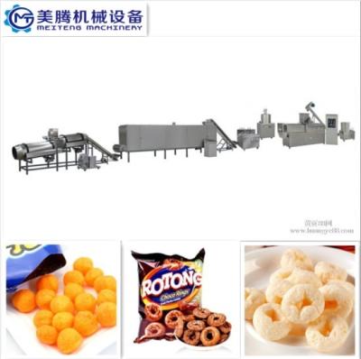 China Stainless Steel 201 Corn Puff Making Machine 100-150 kg/h Twin Screw Extruder for sale