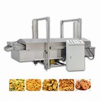 China Industrial 55kw Stainless Steel Snack Pellet Frying Line 3000kg Output Fried Food Machine for sale