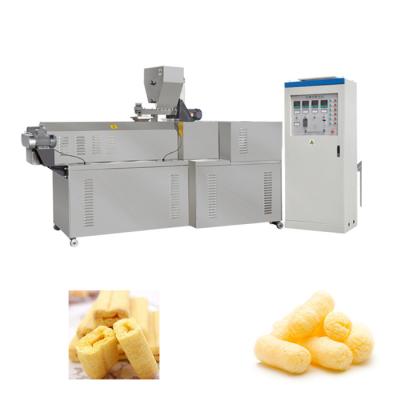 China 500kg/h Corn Snack Production Line Twin Screw Extruder 30-100kw Industrial Puffing Machine for sale