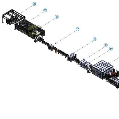 China Four Axis Battery Production Line 10ppm Lithium Battery Pack Assembly Line Making Module for sale