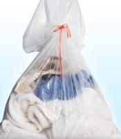 China Hospital Laundry Bags Biodegradable Plastic Bags Red Laundry Bag 26 x 33 sizes for sale
