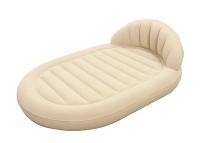 China Custom Flocked PVC Inflatable Car Travel Air Mattress 0.3mm Thickness Queen King Size for sale