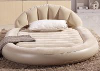 China Custom Flocked PVC Inflatable Car Travel Air Mattress 0.3mm Thickness Queen King Size for sale