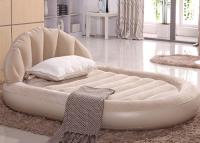 China Custom Flocked PVC Inflatable Car Travel Air Mattress 0.3mm Thickness Queen King Size for sale
