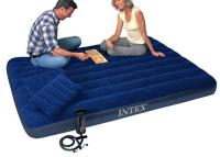 China Wear Resistance Inflatable Bunk Bed With Electric Build In Pump PVC Material for sale