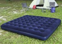 China Flocking Anti Decubitus Air Mattress Queen Size 0.3mm PVC Inflatable Bed with Pump for sale