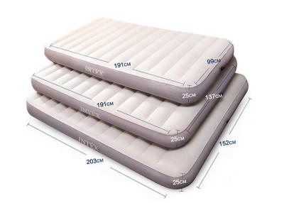 China Custom Size Travel Inflatable Bed Flocking PVC 0.3mm Thickness CE ISO Certified for sale