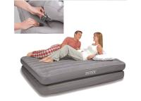 China Custom Logo Elevated Inflatable Bed for Car Camping 0.3mm PVC Flocking 90s Inflation for sale
