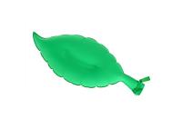 China Inflatable Travel Pillow Green Leaf Shape 55x35x30cm PVC Flocking Camping Neck Support for sale