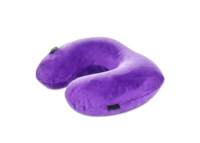China U Shape Inflatable Travel Neck Pillow 37x29x11cm Blue for Car Airplane Camping for sale