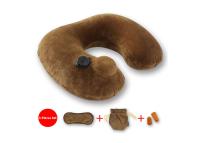 China Various Color Inflatable Travel Pillow High Elasticity PVC Liner Fast Inflation for sale