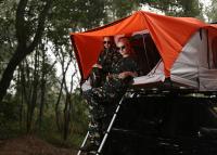 China 280G Polyester Cotton Canvas Car Roof Pop Up Tent Light Auto Roof Top Tent 210x125x90cm for sale