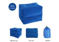 China Adjustable Inflatable Leg Rest 15x10x18in Travel Foot Pillow for Airplane Office for sale